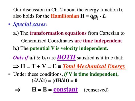 Ppt Sect 8 2 Cyclic Coordinates And Conservation Theorems Powerpoint Presentation Id 3199266