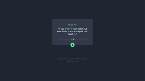 Frontend Mentor Advice Generator App Coded With Html Css And Javascript Coding Challenge Solution