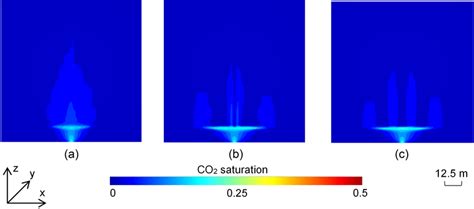 End Point Trapped Co2 Saturation Distributions In The 2d Scenarios