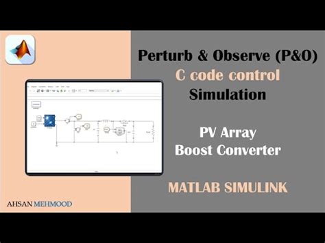 MPPT P O C Code Simulation In MATLAB Perturb And Observe Method Simulation YouTube