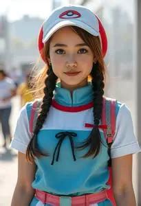 Free Pokemon Trainer Costume Woman Face Swap