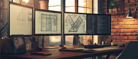 Ai Generator Image Of 3d Blueprint Of An Architectural Structure Stock Illustration