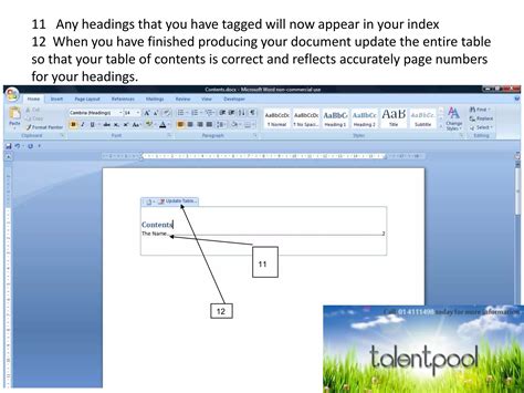 How To Create An Automatic Index In Microsoft For Beginners Ppt
