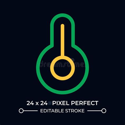 Thermometer Dark Color Line Ui Icon Stock Illustration Illustration Of Isolated Vector 363371552