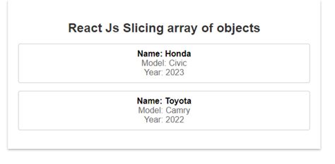 react js array slice method