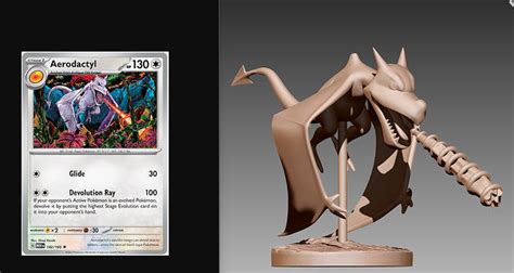 Aerodactyl Flying And Firing Beam Pokemon Obj Stl 3d Model 3d Printable