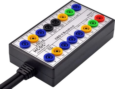 Obd Ii Breakout Diagnostic Box Obd2 Pinout Tester Detector Hcdc Hd058