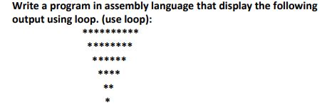 Solved Write A Program In Assembly Language That Display The Chegg