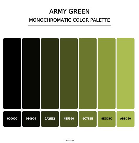 Army Green Color Palettes Colorxs Com