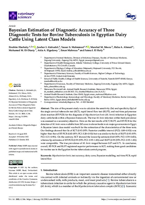 Pdf Bayesian Estimation Of Diagnostic Accuracy Of Three Diagnostic