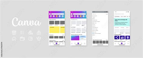 Canva Interface Template Interface Mockup Template Canva Pages Mockup Isolated Gray Canva Interface Template Interface Mockup Template Canva Pages Mockup Isolated Gray