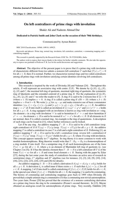 Pdf On Generalized Derivations In Rings