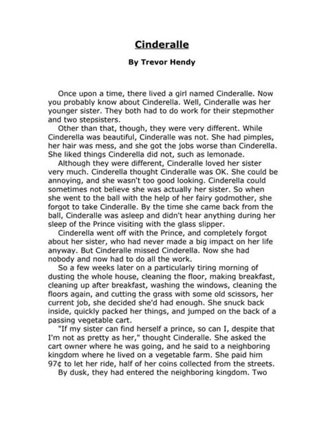 Plot Diagram For Cinderella