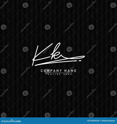 Kk Signature Logo Handwritten Vector Logo Template For Kk Alphabet 263993294
