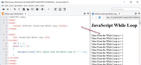 Javascript While Loop