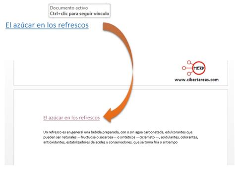 Como insertar un hipervínculo Gestión de archivos de texto CiberTareas