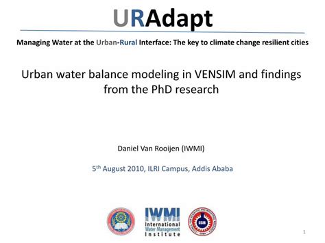 Pdf Urban Water Balance Modeling In Vensim And Findings From Urban Water Balance