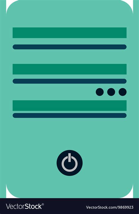 Computer Cpu Server Icon Royalty Free Vector Image