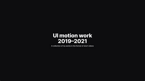 UI Motion Collection On Behance