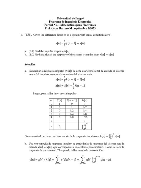 Solucion Parcial 1 Me Semb 2023 Pdf Linealidad Objetos Matemáticos