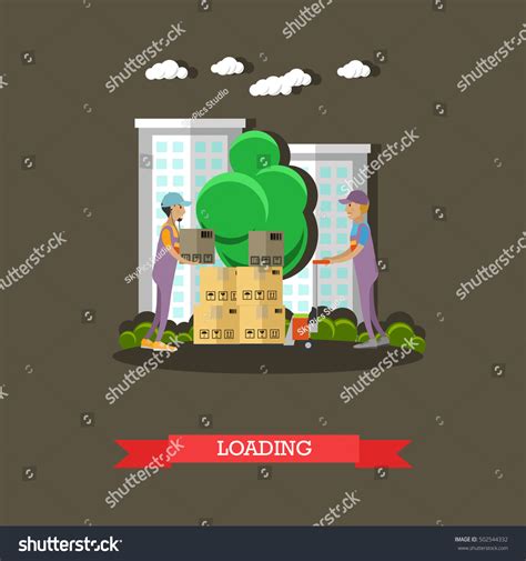 Logistic Delivery Service Concept Banner Warehouse Stock Vector Royalty Free 502544332