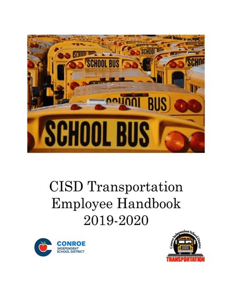 Fillable Online Conroe Isd Transportation Handbook Fax Email Print