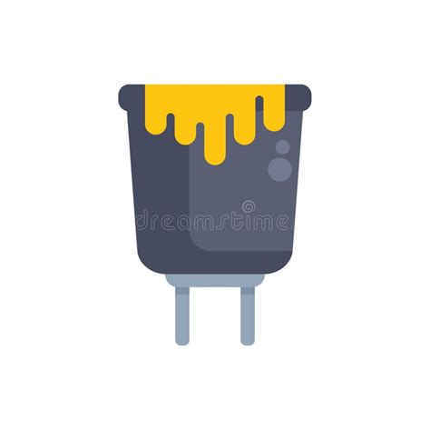 Electrical Socket With Melted Plug Overheating Concept Illustration