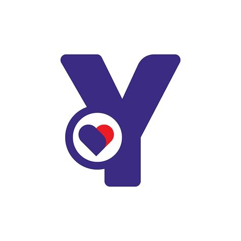 Logotipo Corazón Letra Y Hermoso Diseño De Logotipo De Amor Vectorial