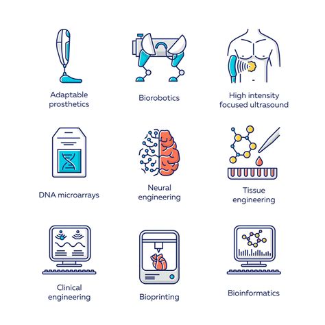 Bioengineering Color Icons Set Biotechnology For Human Health And Comfortable Life Molecular Bioengineering Color Icons Set Biotechnology For Human Health And Comfortable Life Molecular