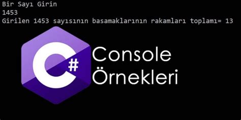 C Console Örnekleri Girilen Sayının Basamak Değerleri Toplamı