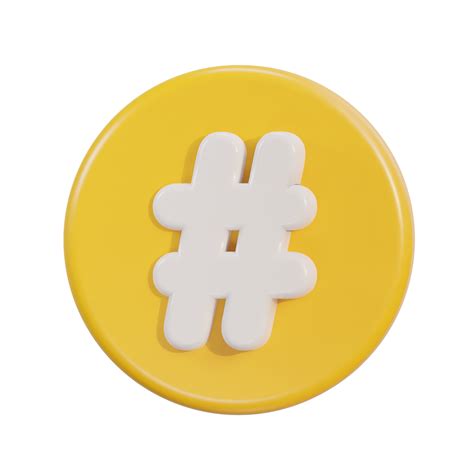 3d Hashtag Icon 28293863 Png