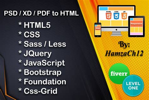 hamzach12 i will be your html css bootstrap developer for 80 on