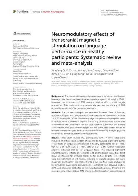 Pdf Neuromodulatory Effects Of Transcranial Magnetic Stimulation On