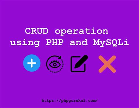 Crud Operation Using Php And Mysqli Php Gurukul By Php Gurukul Medium