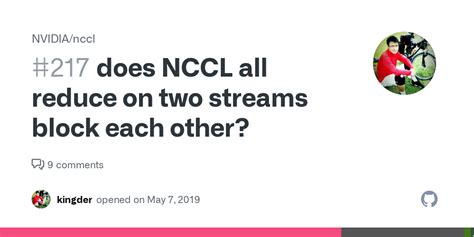Does NCCL All Reduce On Two Streams Block Each Other Issue NVIDIA Nccl GitHub