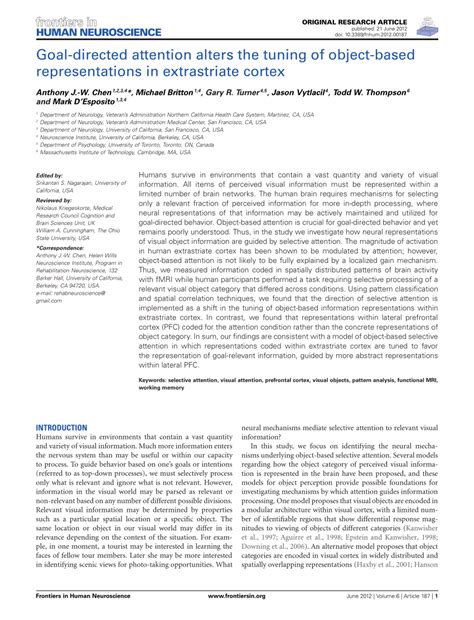 pdf goal directed attention alters the tuning of object based