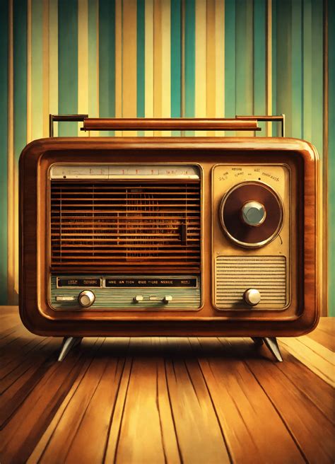 Lexica A Retro Style Radio Emitting Warm Tunes Evoking Memories Of A
