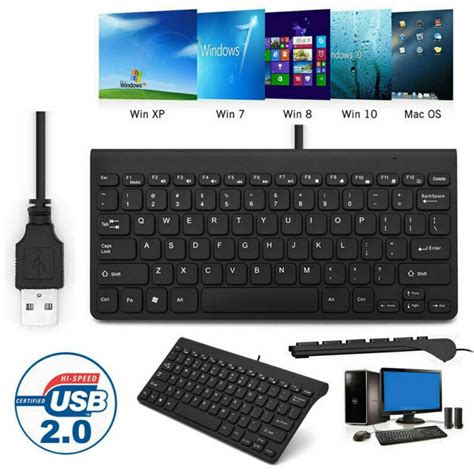 Mini Slim Usb 2 0 Gaming Keyboard Gamer Wired Comp Grandado