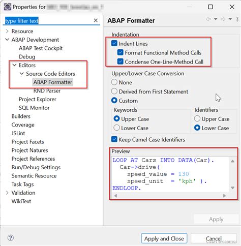 怎么在adt里调整abap代码的格式abap Adt Csdn博客
