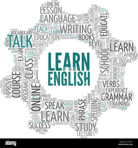Learn English Vector Illustration Word Cloud Isolated On A White Background Stock Vector Image
