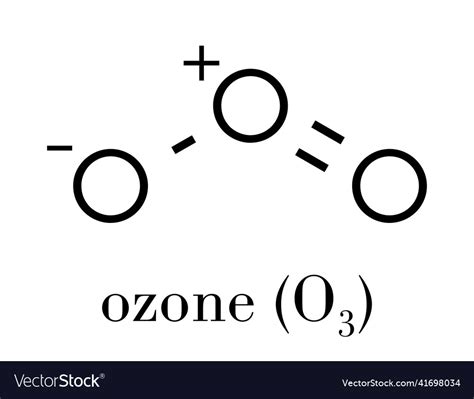 O3 Structure Ozone O3 Gas Molecule Stick Model Structural Chemical