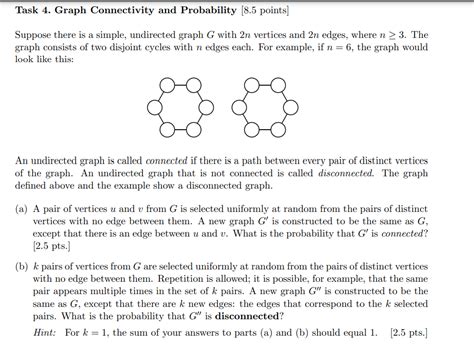 Solved Task 4 Graph Connectivity And Probability 85