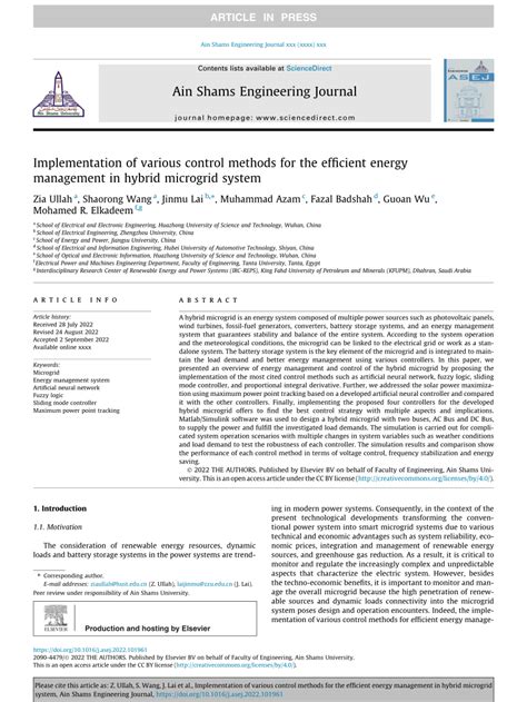 Pdf Implementation Of Various Control Methods For The Efficient