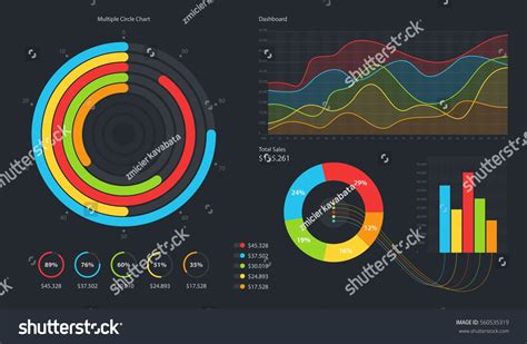 Minimalistic Infographic Template With Flat Design Daily Statistics