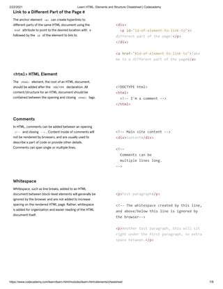 Learn Html Elements And Structure Cheatsheet Codecademy PDF
