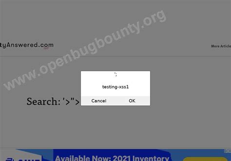 Cross Site Scripting Vulnerability Obb 2280558
