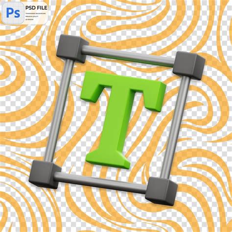 premium psd 3d text render icon isolated png illustration psd template