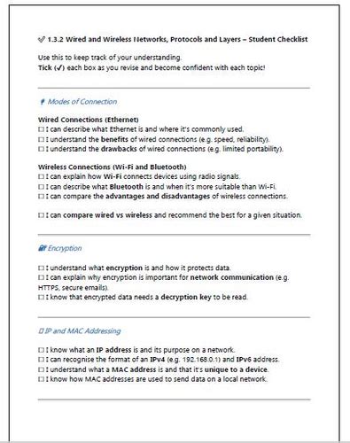 J277 Ocr Gcse Computer Science Computer Networks Connections And Protocols Workbook Teaching