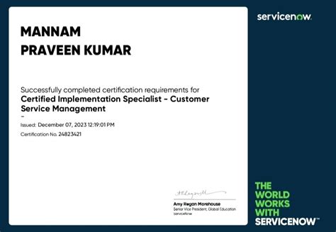 Mannam Praveen Kumar On Linkedin Servicenow Servicenowcertification