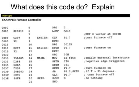 solved what does this code do explain interrupts example